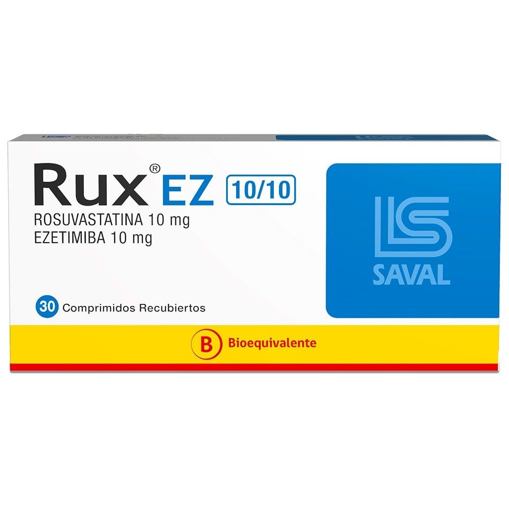 Rux EZ 10 mg (10 / 10 mg) 30 Comprimidos Recubiertos | Cruz Verde